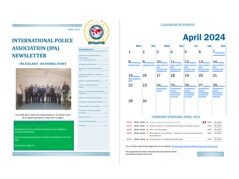 IPA NEWSLETTER – TRAVANJ 2024.